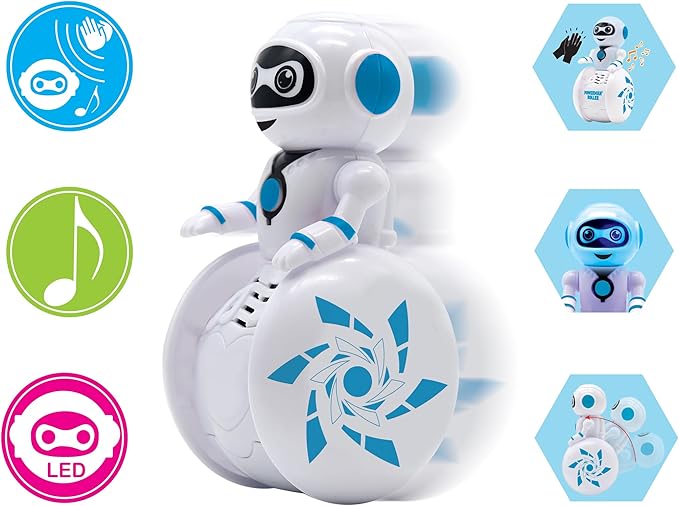 Powerman Roller, My Tumble Robot, Light and Sound Effects, Built-in Gy ...